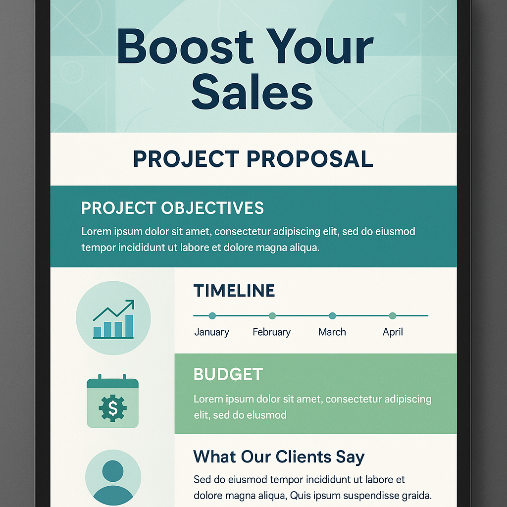 One Pager Project Proposal Templates | Rapidoso.com